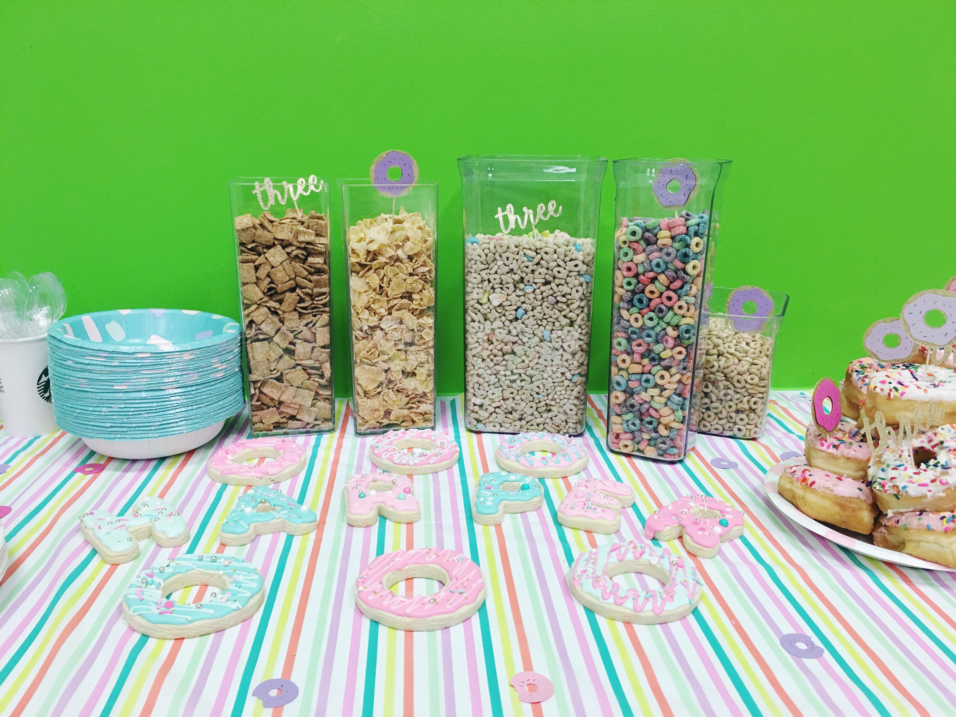 Harper's THIRD Birthday Party- Donuts & Breakfast Theme! - Veronika's ...
