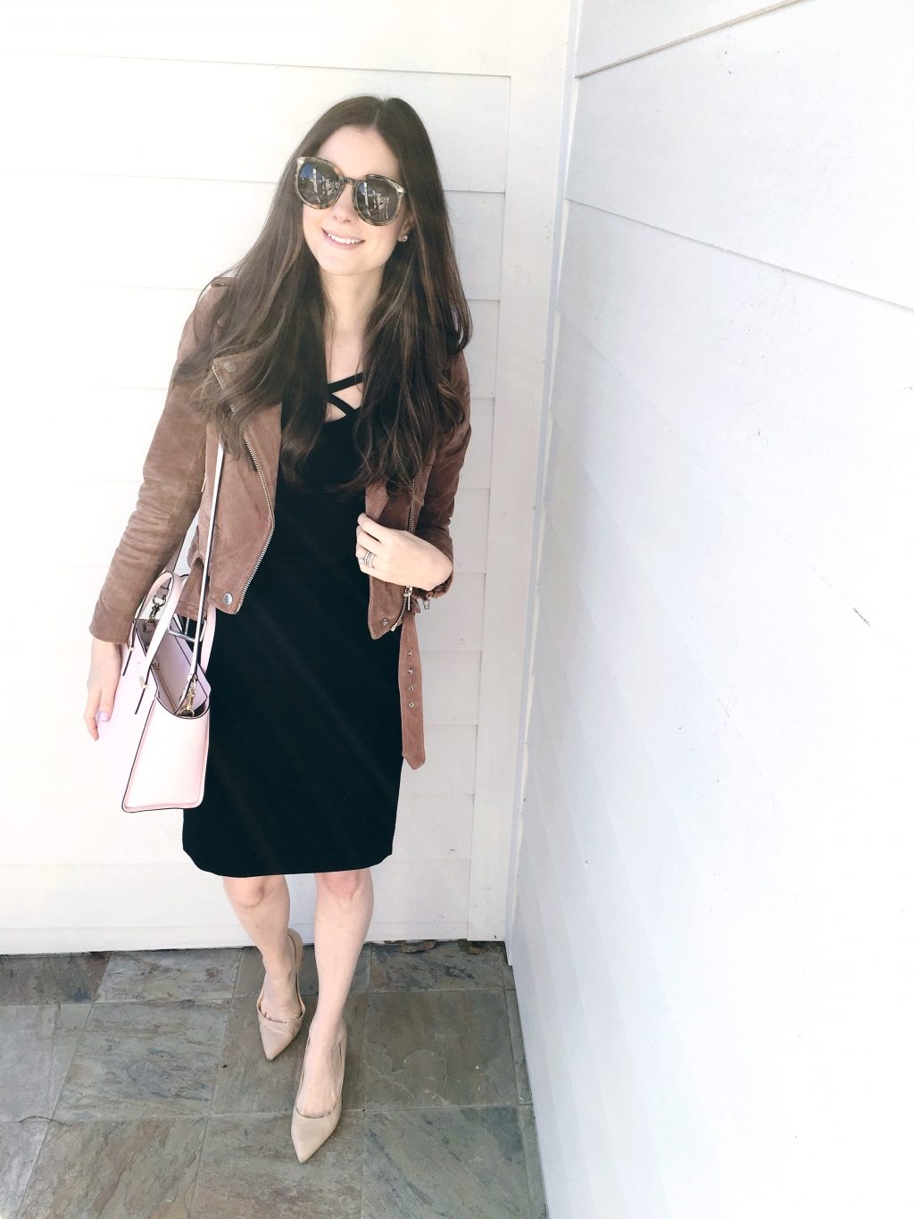 Cross Front Tee - Veronika's Blushing