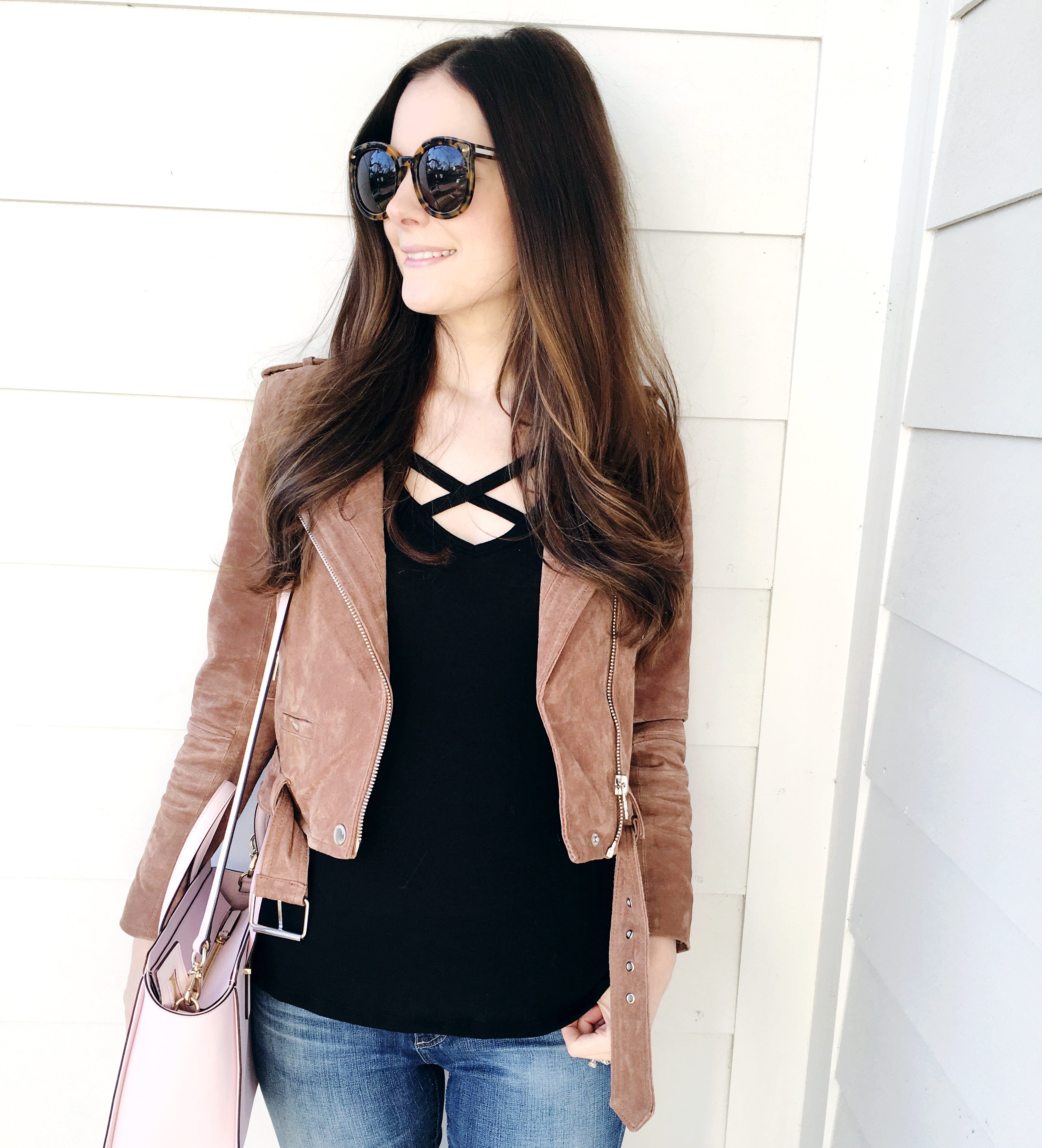 Cross Front Tee - Veronika's Blushing