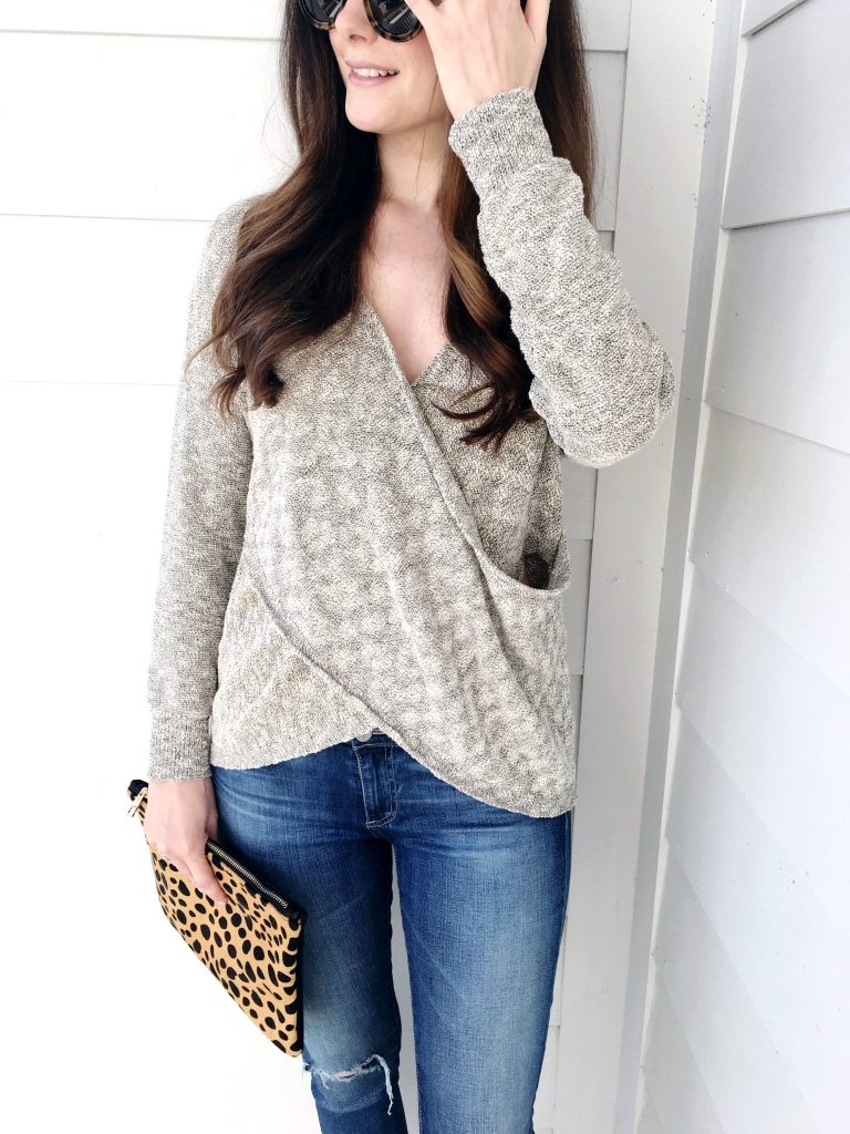 Wrap-Front Sweater - Veronika's Blushing